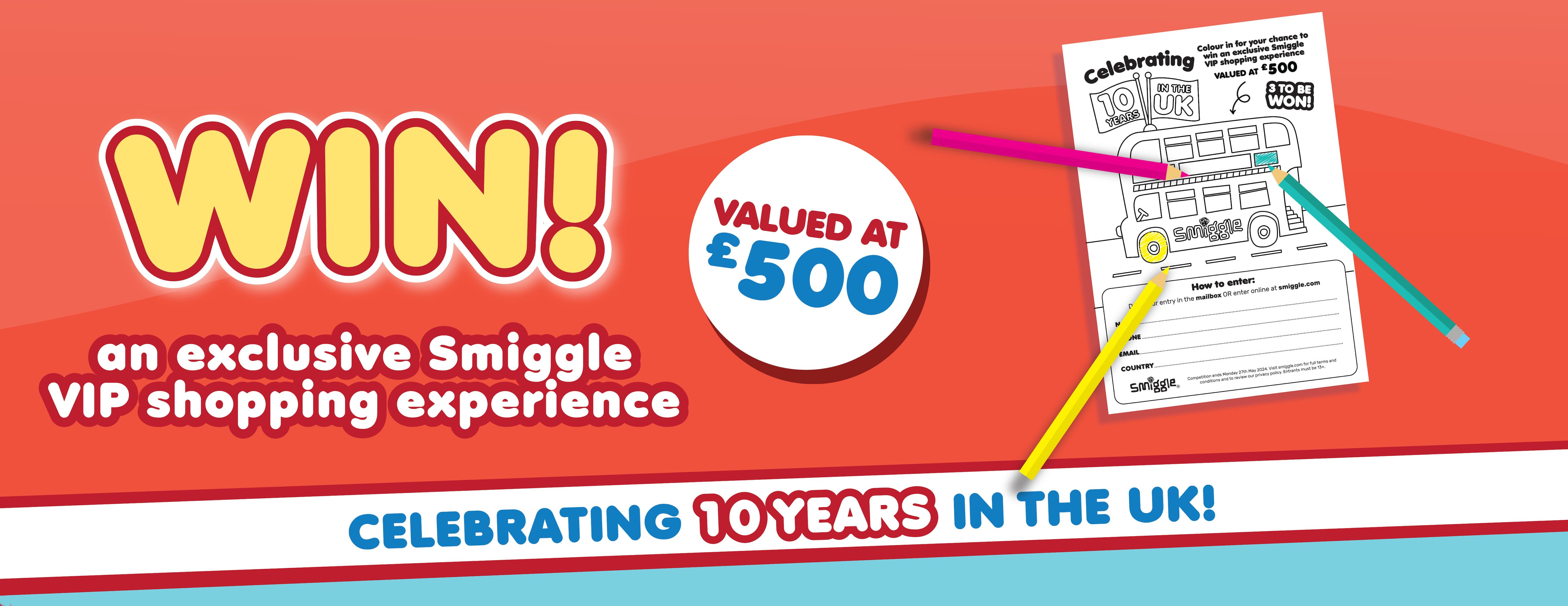 Smiggle UK 10th Anniversary Competition