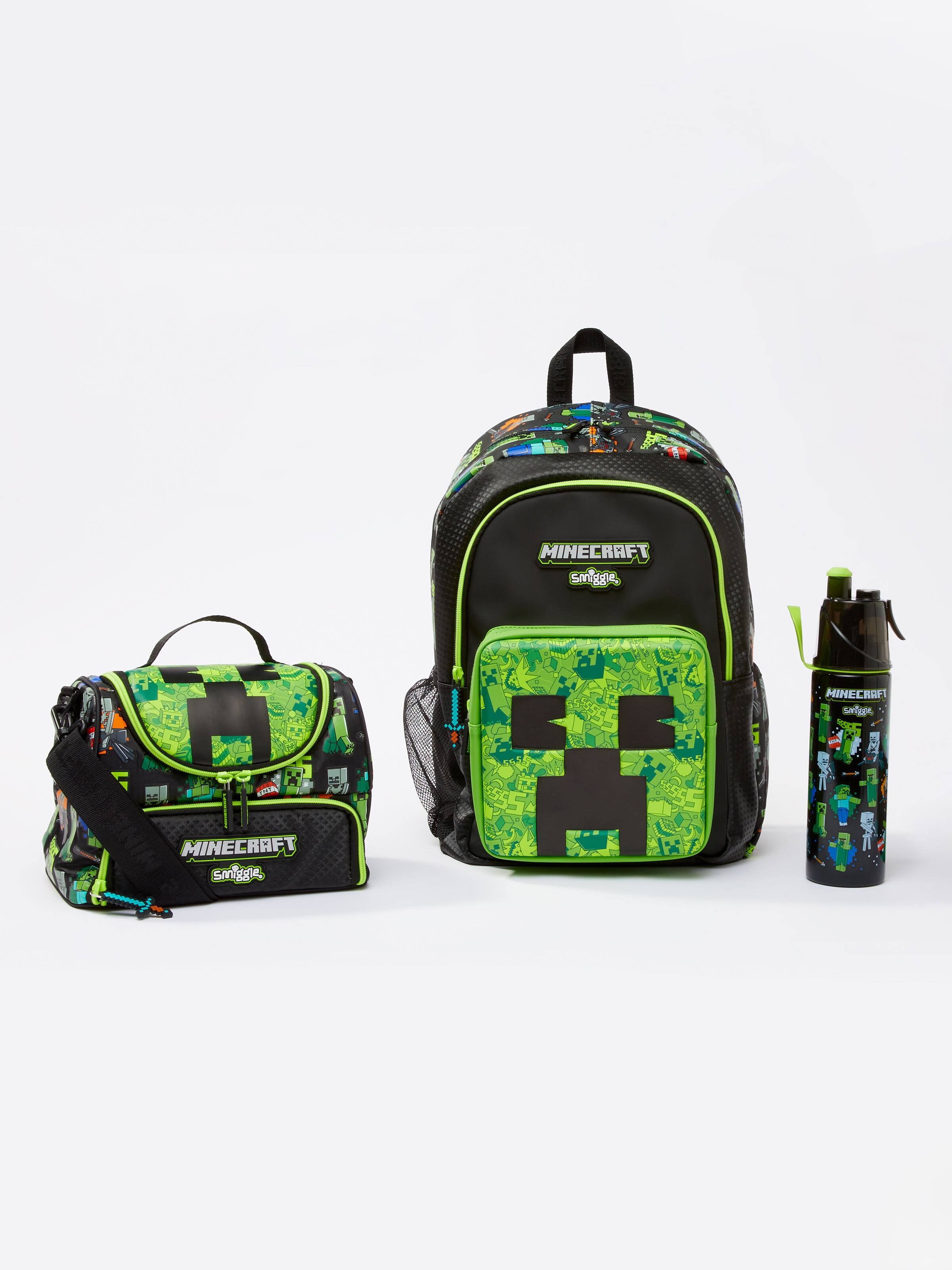 Minecraft Dungeons Minecraft Creeper Youth Backpack 5-Piece Set Sac A ...